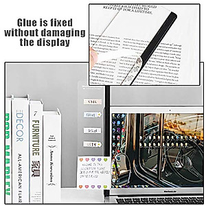 Monitor Memo Board Computer, Monitor Sticky Note Holder, Acrylic Transparent Message Board for Office 1 Set(Left & Right) by Lechay