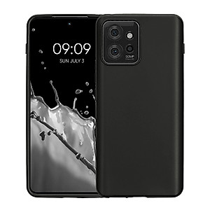 kwmobile Case Compatible with Motorola ThinkPhone Case - Soft Slim Protective TPU Silicone Cover - Black Matte