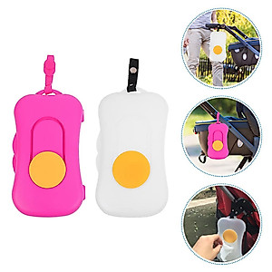 GLEAVI 2pcs Baby Tissue Box Baby Wipes Dispenser Portable Container Travel Stroller Travel Baby Wipes Case On The Go Wipe Case Wipes Container Case Portable Wipes Dispenser Pp