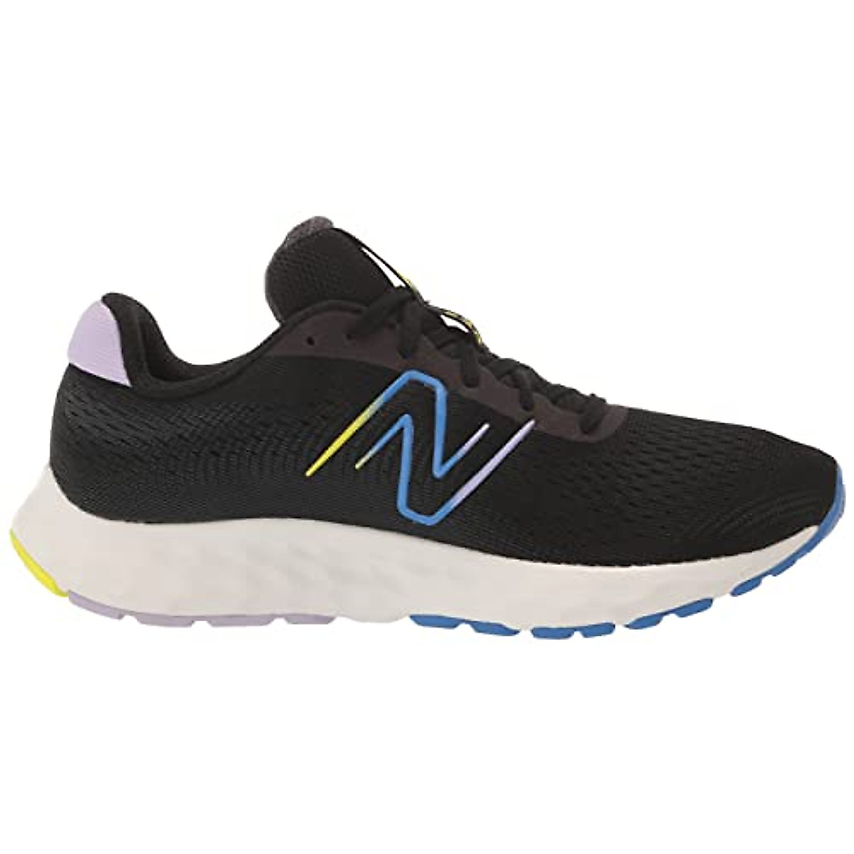 New Balance Women's 520 V8 Running Shoe, Black/Purple, 8