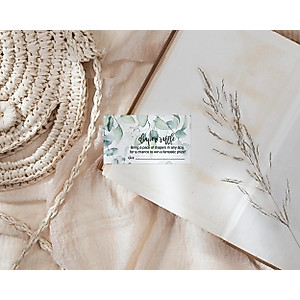 Greenery Diaper Raffle Tickets, Rustic Baby Shower Games for Prizes, Girls Baby Shower Diaper Raffle Invitation Insert Cards, 50 Pack