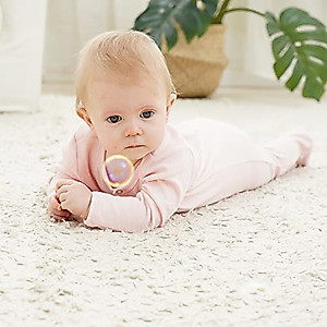 KISBINI Baby Footed Pajamas with Mitten Cuffs Unisex Cotton Snap-up Romper Jumpsuit Sleep and Play 0-12 Months Footies