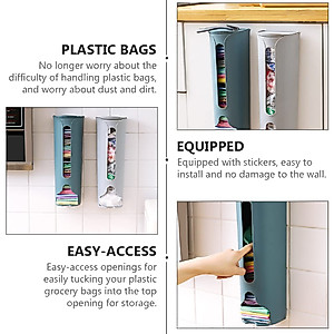 UPKOCH 2 Pcs Plastic Bag Holder Wall Mount Grocery Bag Dispenser Trash Bag Saver Shopping Bags Storage Organizer for Home Kitchen