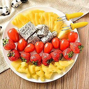 10 Pack Corn On The Cob Holders Stainless Steel Corn Holders Corn on The Cob Skewers for BBQ Twin Prong Sweetcorn Holders Home Cooking Fork Prong
