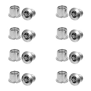 LIOOBO 12pcs Crankset Locking Screw Chainwheel Screw Mountain Bike Screw Bike Accessories Glass in a Bottle Chainwheel Fixing Tool Cycling Cankset Screw Galvanized Steel Platter Fold