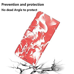 NATUMAX Phone Cover Wallet Folio Case for Oppo REALME 7 PRO, Premium PU Leather Slim Fit Cover for REALME 7 PRO, 2 Card Slots, Horizontal Viewing Stand, Simple case, Red