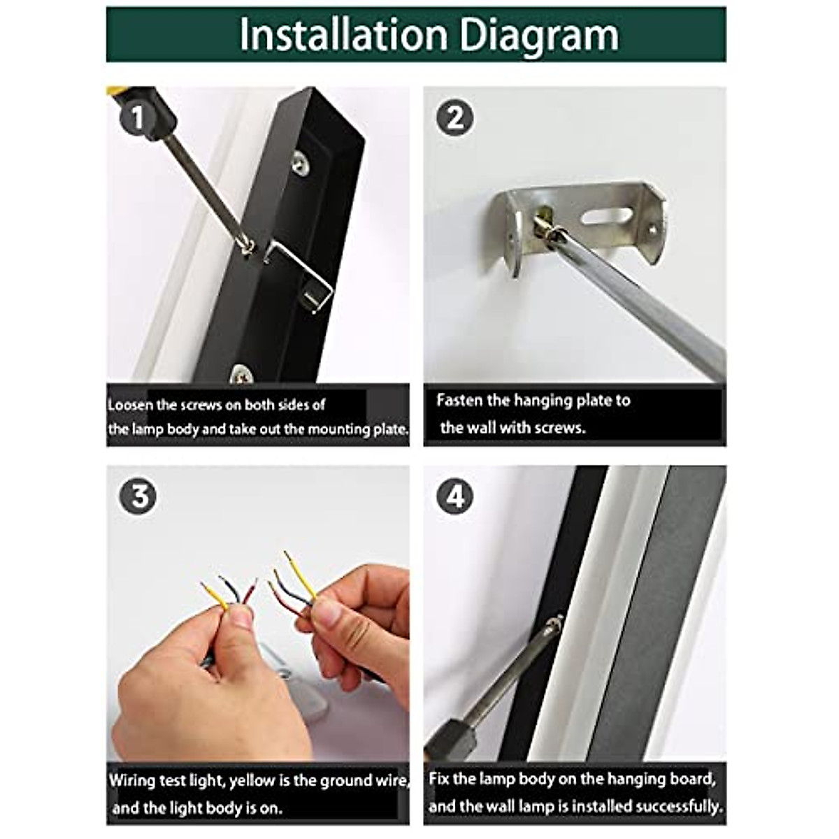 Aidenkid Outdoor LED Wall Lights Modern Wall Mounted Sconce Rectangular Long Strip Wall Lamps White Acrylic IP67 for Garden Terrace Background Wall (RGBCW, 67 INCH)