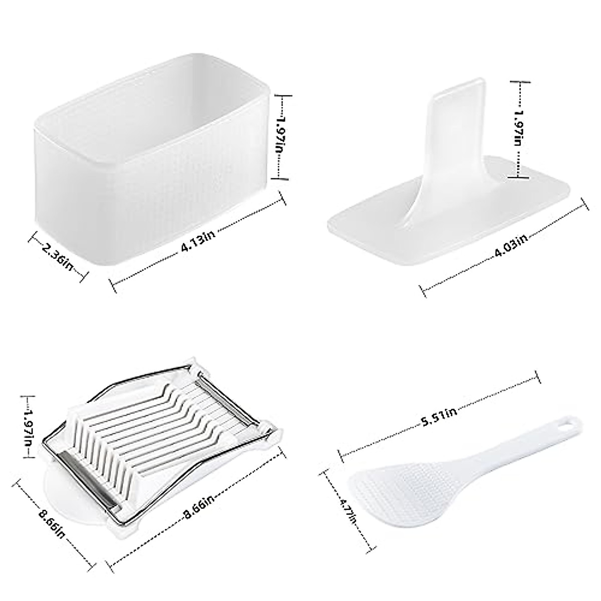 Spam Musubi Mold, Musubi Maker Press 2 Pack with Luncheon Meat Slicer ...