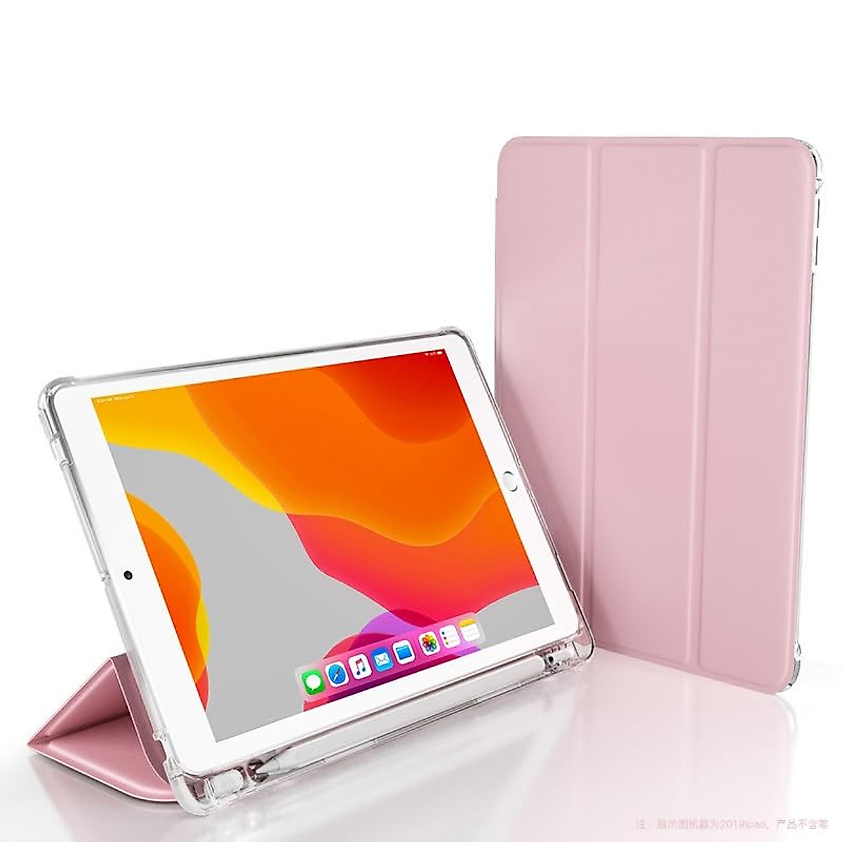 FERKAP Stand Tablet Cover Case Compatible with Huawei MatePad SE 10.4 Inch 2023 Case with Pencil Holder Smart Cover Protective Case Cover Shockproof Cover with Clear TPU Back Shell (Color : Pink)