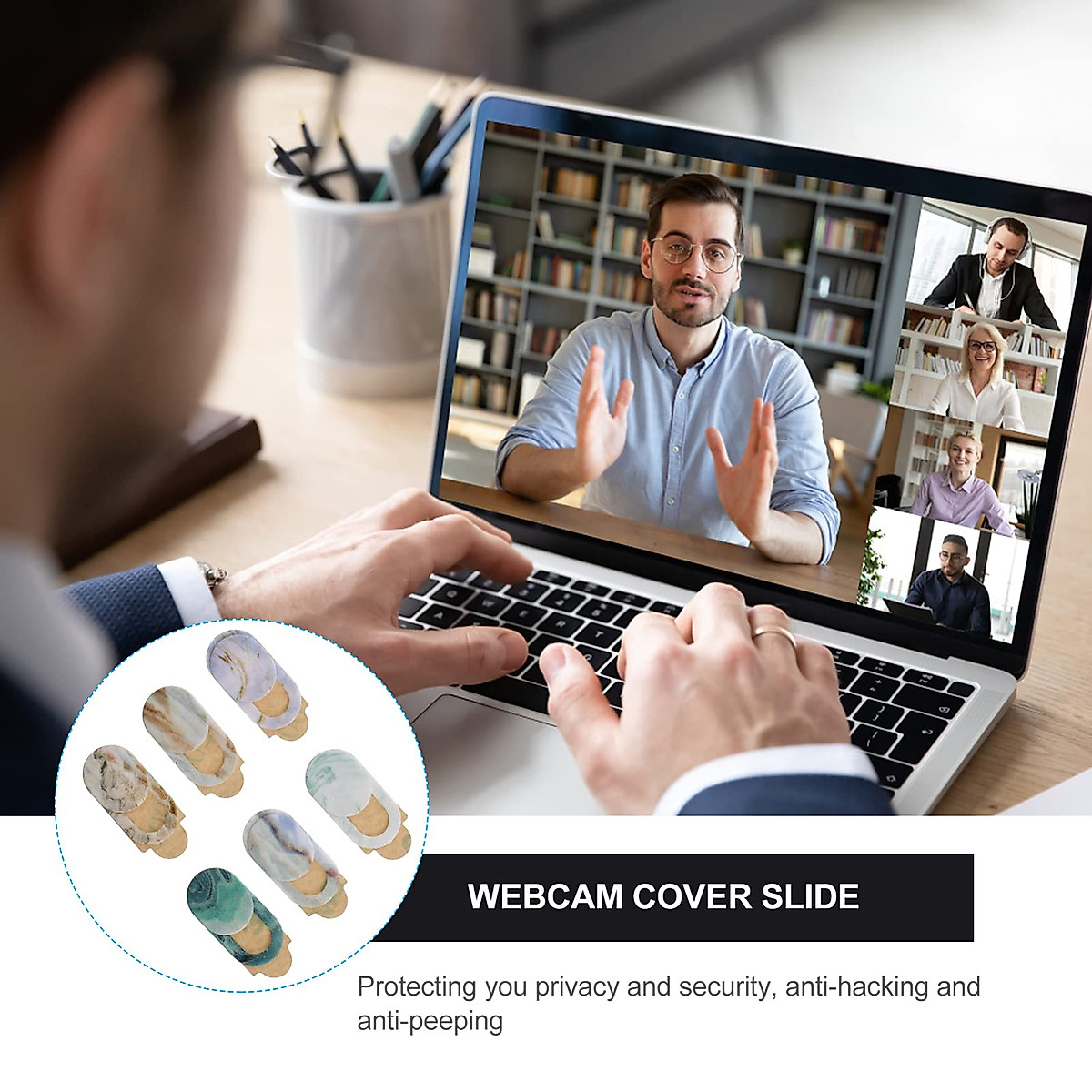 MILISTEN 6Pcs Lens Privacy Cover Smartphone Camera Slide Webcam Slider Cover Tablet Protector Anti- Peeping Covers Phone cam Cover Front Camera Protective Covers Pattern abs Camera Cover b1