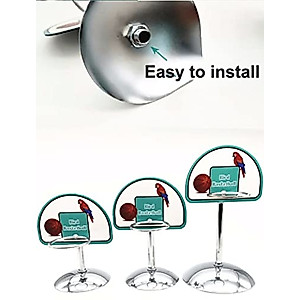 YANQIN Bird Toys, Bird Trick Tabletop Toys, Bird Training Basketball Stacking Color Ring Toys Sets with Screwed Base - Parrot Chew Ball Foraging Toys Developing Bird Intelligence (Medium)