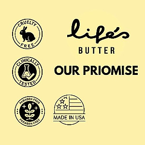 Life’s Butter Anti-Cellulite Cream with Coenzyme Q10, L-Carnitine and Coconut Oil | Skin Smoothening Natural Product | Skin Firming Lotion Cellulite Remover Treatment | 6 fl oz