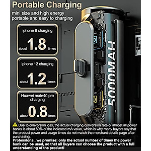 LUCKYDUO Portable Charger for iPhone, Mini Power Bank 5000mAh, Type C/Micro USB 3 in 1 Replaceable Magnetic Plug, Battery Pack for iPhone 14/13/12/11 pro/Promax, Samsung Galaxy, Switch, Google Pixel