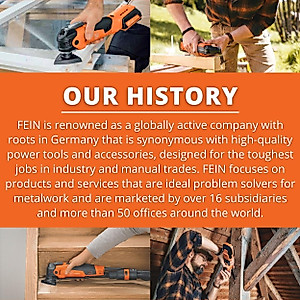 Fein MultiMaster MM300 Plus Start Oscillating MultiTool Set with QuickIn and Metal Drive Head for High Load Capacity - 250 W, StarlockPlus Tool Mount - 72297264090