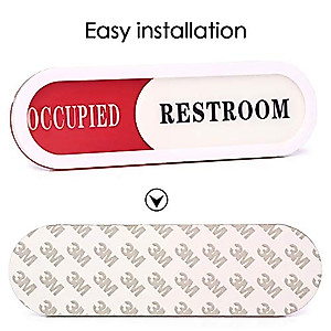 Vacant Occupied Sign for Home Office Hotles Hospital Restroom,Slider Door sign (Tells Whether Room Vacant or Occupied), 6.69'' x 1.96''