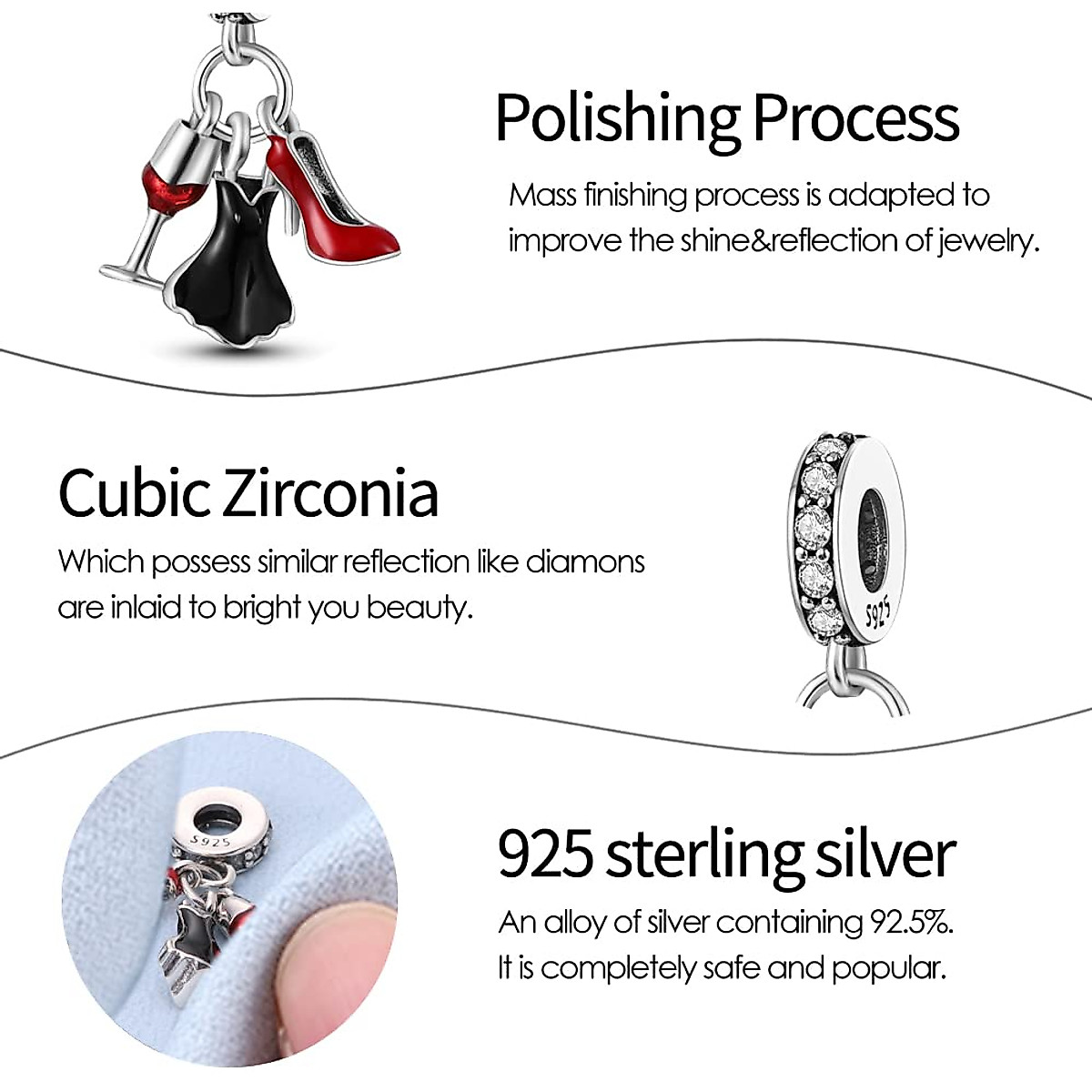 Pandach 925 Sterling Silver About Mother Beads Charms Fits Charm Bracelet and Necklace for Women Bangle Mother's Day Gifts for MOM Friends