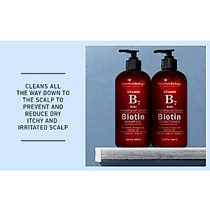 New York Biology Biotin Conditioner for Hair Growth and Thinning Hair – Thickening Formula for Hair Loss Treatment – For Men & Women – Anti Dandruff - 16.9 fl Oz