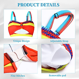 BOSREROY 2 Piece Women Swimsuit with High Waist Boyshort, Womens Bathing Suits Elastic& Strecthy for Beach Sports Swim Wear