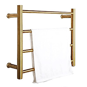 Bathroom Towel Warmer Electric Heated Towel Rack, Electric Heated Towel Drying Rack, 10-Bar Wall Mounted Towel Warmer with Timing Function, 304 Stainless Steel Polished Heated Towel Rail for Bathroom,