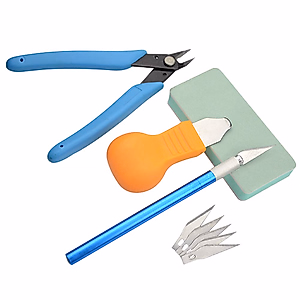 BXQINLENX Professional 28 PCS Gundam Model Tools Kit Modeler Basic Tools Craft Set Hobby Building Tools Kit for Gundam Car Model Building Repairing and Fixing(O)