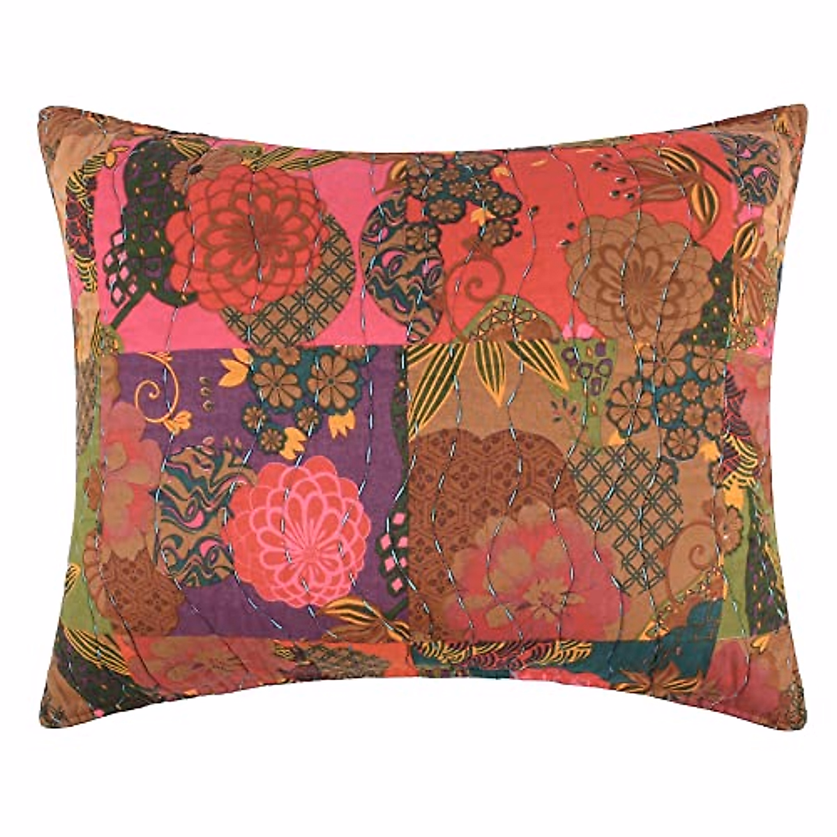 Greenland Home Fashions Jewel Sham, King, Multicolor