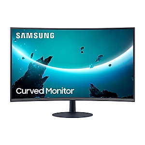 Samsung – T55 Series C32T550FDN 32" 1000R Curved Monitor, Dark Blue Gray (LC32T550FDNXZA) (Renewed)