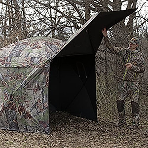 Barronett Blinds® Feather Five, Portable Hunting Blind, Huge Interior, Lightweight, 4-Person, Bloodtrail® Backwoods, 72” x 84” x 84”, FF500BW