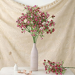 Efavormart 12 Pack - 22" White Babys Breath Artificial Flowers, Gypsophila Real Touch Silk Flowers Stem for DIY, Wedding, Party, Home, Floral Arrangement, Garden Decoration