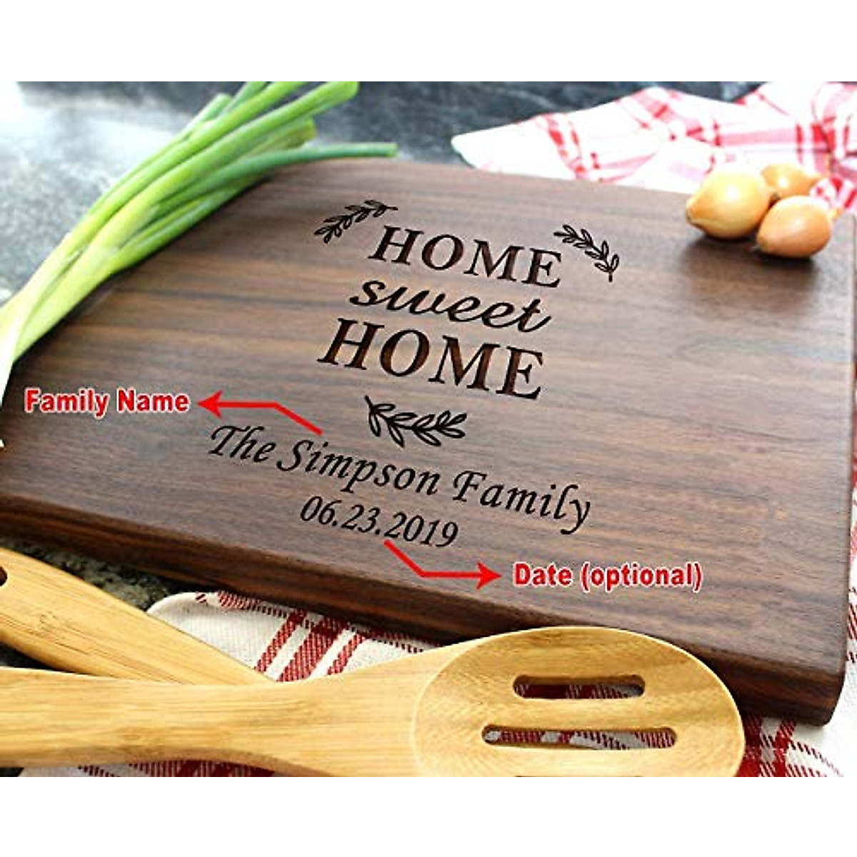 Housewarming Gifts, Personalized Cutting Board for New Home Owner, Couples, Friends, Parents, Unique Anniversary Presents for Mother's day, Thanksgiving
