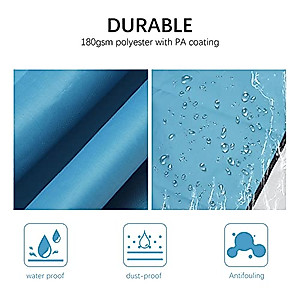 GWOKWAI Outdoor Swing Canopy Replacement, Waterproof Replacement Canopy Porch Top Cover Sunshade Chair Canopy Cover Shades for Outdoor Patio Garden Beach Pool Seat (Blue, XS:142 * 120 * 18CM)