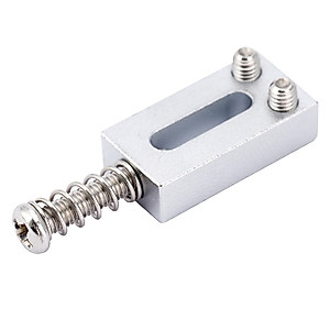 Musiclily Ultra 10.5mm Modern Brass Guitar Tremolo Bridge Saddles for Strat/Tele Style Electric Guitar, Chrome (Set of 6)