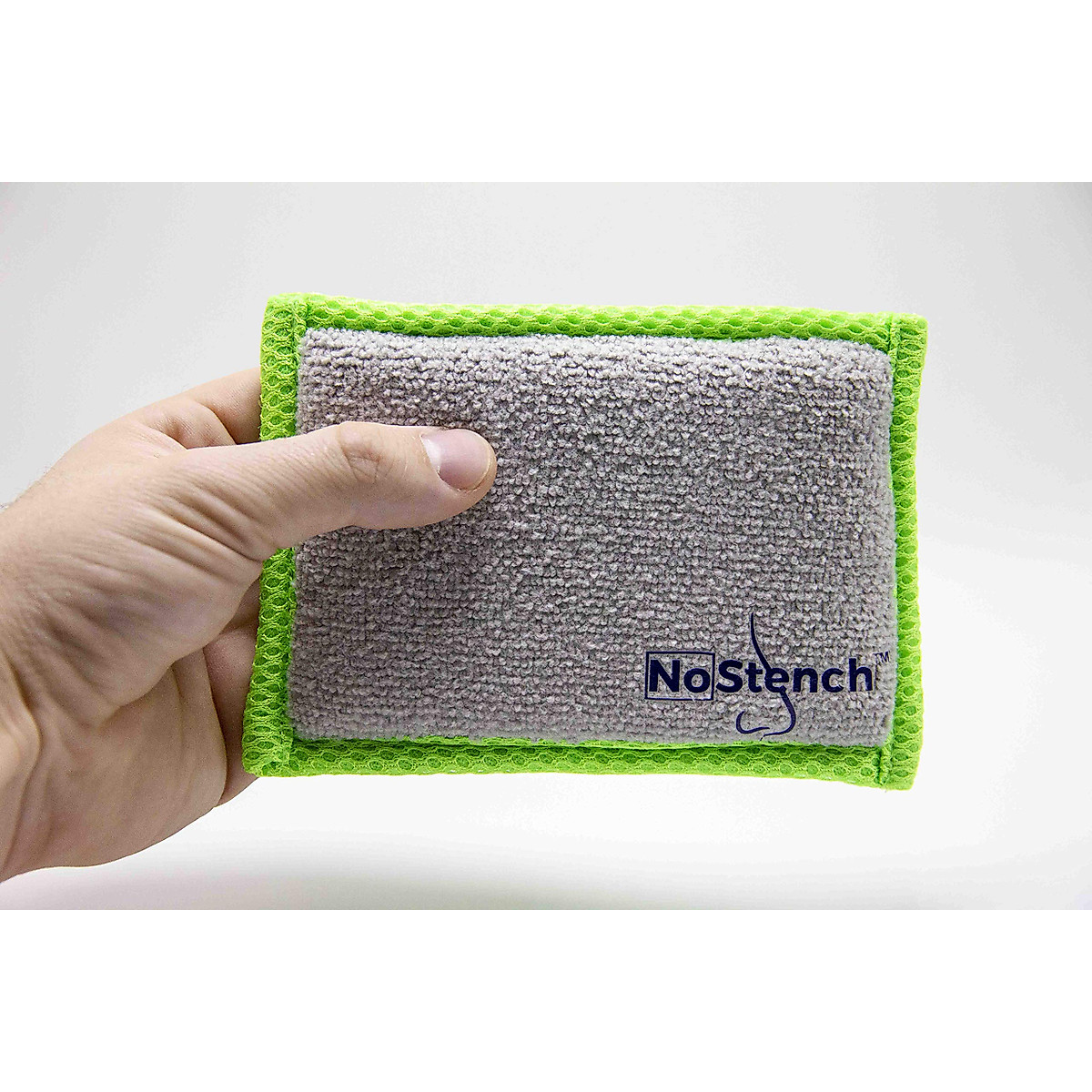 NoStench Kitchen Sponge | Odor Resistant, Non-Scratch Microfiber Mesh & Terry Cloth Sponge, Long Lasting Odor Protection | Durable, 4 Pack