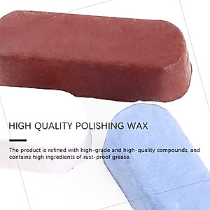 Swpeet 8Pcs Polishing Compound Kit, Including 2Pcs White Diamond, 1Pcs Red Rouge, 1Pcs Black Emery, 2Pcs Brown Tripoli, All Purpose 1Pcs Blue with 1Pcs General Green Compounds for Buffing Polishing