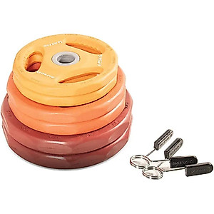 OLIVE Olive Power Disk Set - Iron Fitness Disc Set - Flat Bench