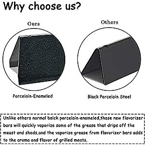 Hisencn 7638 7639 Cast Iron Grates, 7636 Flavorizer Bars and 69787 Burner Tube for Weber Spirit I & II 300 Series, Grill Repair Part Kit for Spirit E310 S310 E320 S320 E330 S330