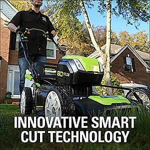 Greenworks Pro 80V 21" Brushless Cordless Lawn Mower, 4.0Ah Battery and 60 Minute Rapid Charger Included