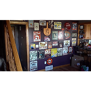 Kexle Tin Sign Personalized Wall Decor Retro Dirty Hoe Garden Sign, Vintage Cafe Coffee & Bar,12 x 8 Inches Metal Signs