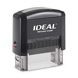 Self Inking Stamp – English Text Paid with Fill-in Fields Check No, Amount, Date – Red Ink, Impression Size 11/16” x 1-7/8”