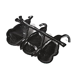 BRASSTAR Cast Iron Owl 3 Hooks See NO Speak NO Hear NO EvilDark Green Retro Wall Coat Hook for Indoor Outdoor Decorative TQGJPT271