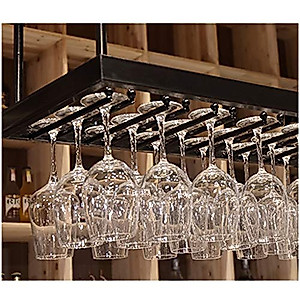 Stylish Simplicity Industrial Retro Stylish Simplicity Down Wine Rack Metal Creative Display Wine Glass Holder Household Goblet Holder Adjustable Height Restaurant Kitchen Bar Floating Wine Rack (Br