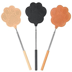 Tuimiyisou Flyswatter,Extendable Fly Swatter 3pcs 11.4-29.5"" Fly Swatter Manual Paw-Shaped Flyswatter Heavy Duty Fine Mesh Pp Stainless Steel Fly Swatter for Indoors,Fly Swatter