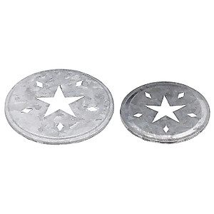Star Cutout Galvanized Metal Lid Inserts for Mason, Ball, Canning Jars (10 Pack, Regular Mouth)