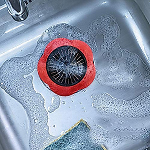 KUFUNG Sink Strainer, Basket Stainless Steel Bathroom Sink, Utility, Slop, Kitchen and Lavatory Sink Drain Strainer Hair Catcher (Red)…