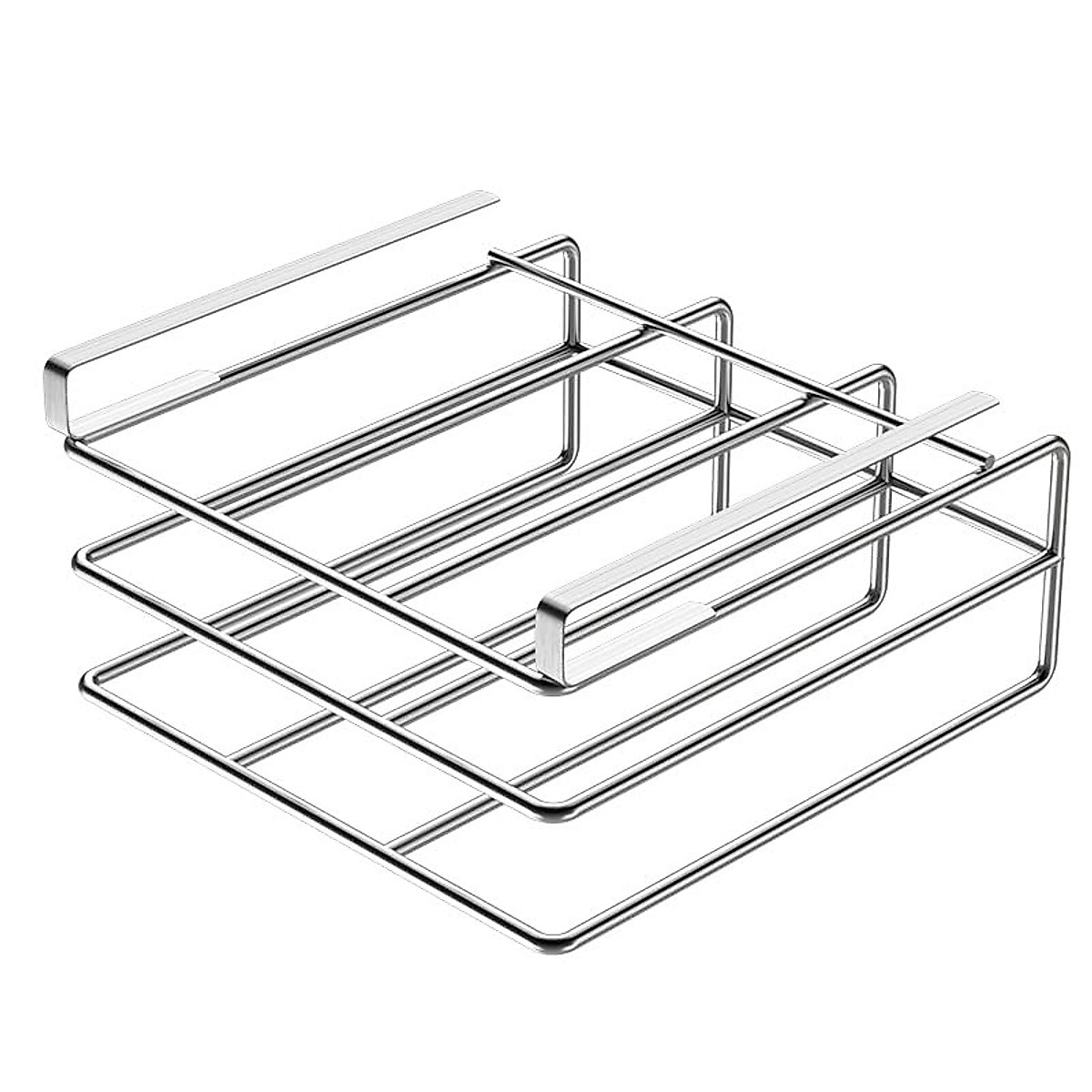 Bafnsiji Under Shelf Chopping Board Rack, Hanging Chopping Board Rack, Space Saving, Hanging Cabinet Storage Basket Organizer, Sturdy and Durable