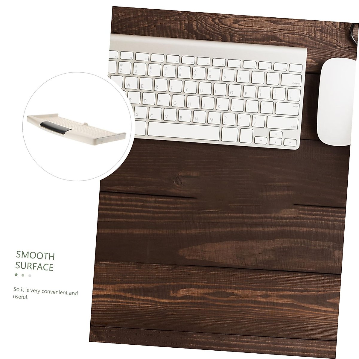NUOBESTY 1 pc Large Keyboard Tray Slide-Out Computer Desk Keyboard Drawer Accessory for Office Beige Keyboard Stand