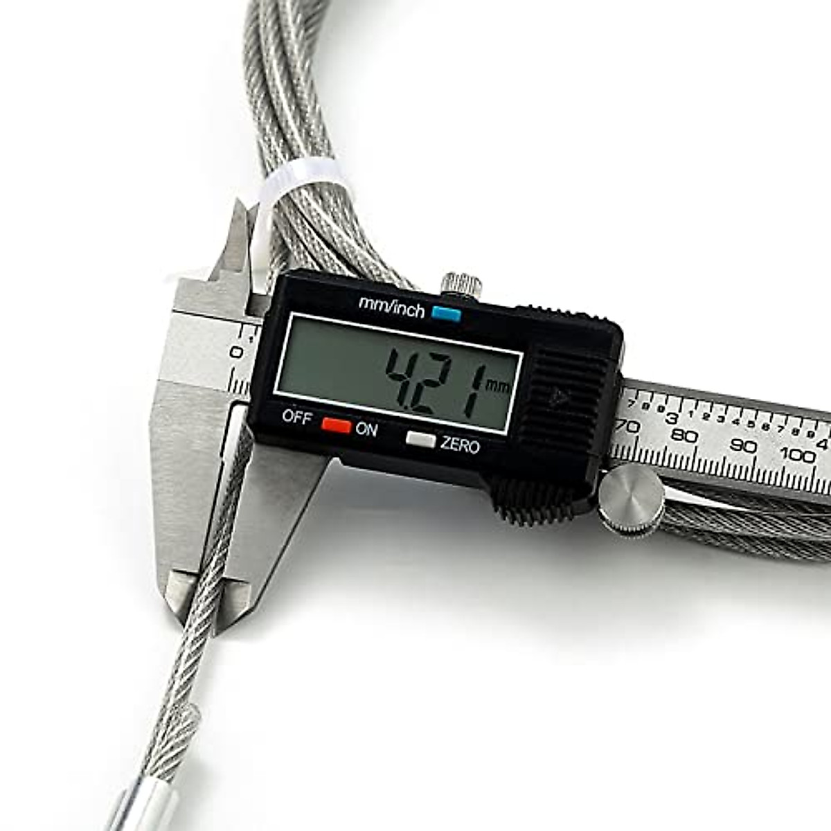 Vousile 50ft Clothesline Outdoor, 50' Stainless Steel Clothesline Wire Kit Heavy Duty Clotheslines Rope for Camping Travel Drying