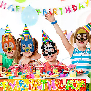 YALARY 21 Packs Puppy Dogs Felt Mask Party Favors for Kids, Blue Puppy Dog Themed Birthday Party Supplies Dress Up Cosplay Birthday Party Masks