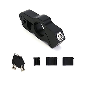 QWORK Motorcycle Lock, Heavy Duty Anti-Theft Adjustable Bike Handlebar Lock, A Grip/Throttle/Brake/Handlebar Lock to Secure a Bike, Scooter, Moped or ATV
