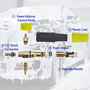 M MINGLE Pressure Washer Extension Wand, Foam Cannon for Pressure Washer
