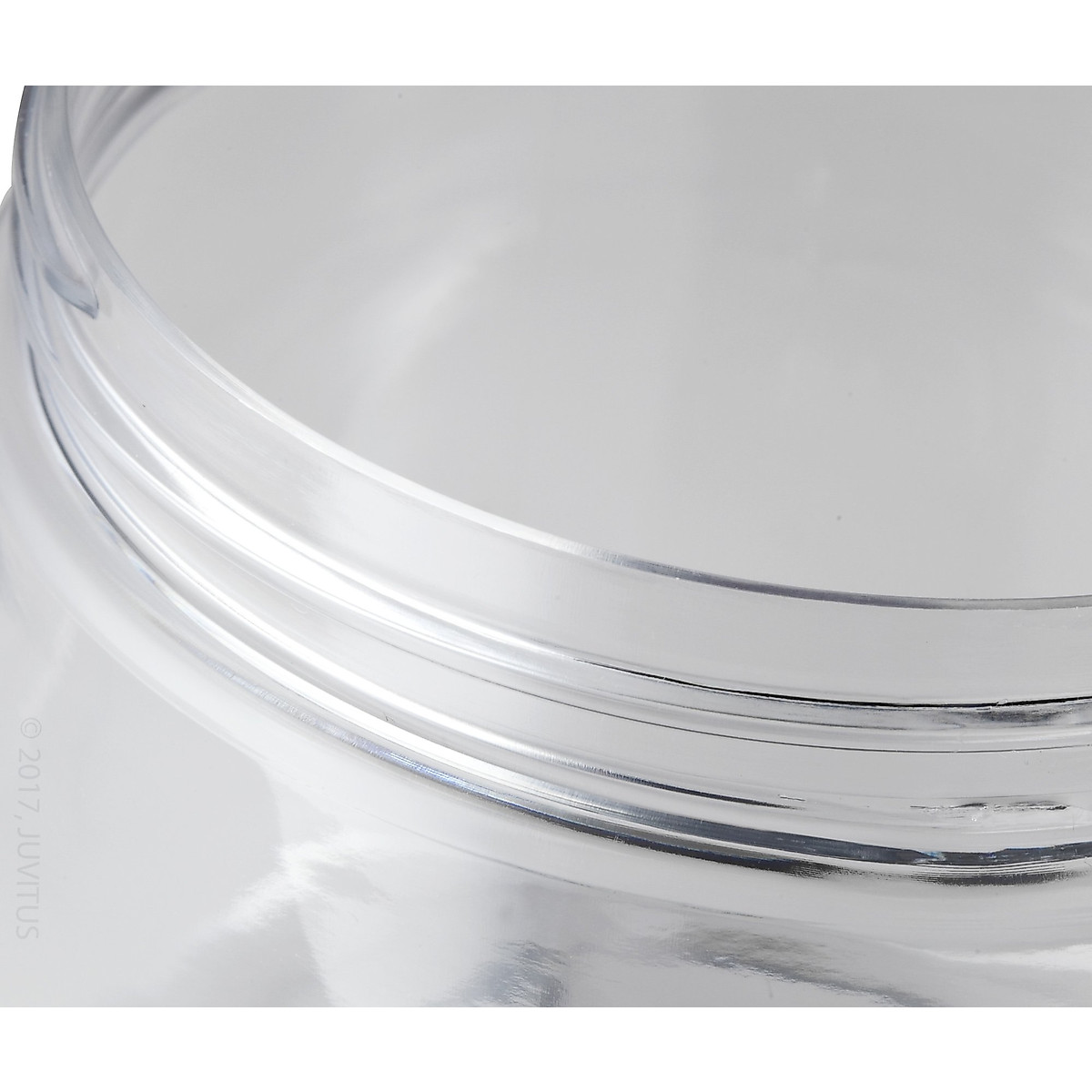 16 oz Clear Large PET Plastic Refillable Jar with White Lids (12 pack)